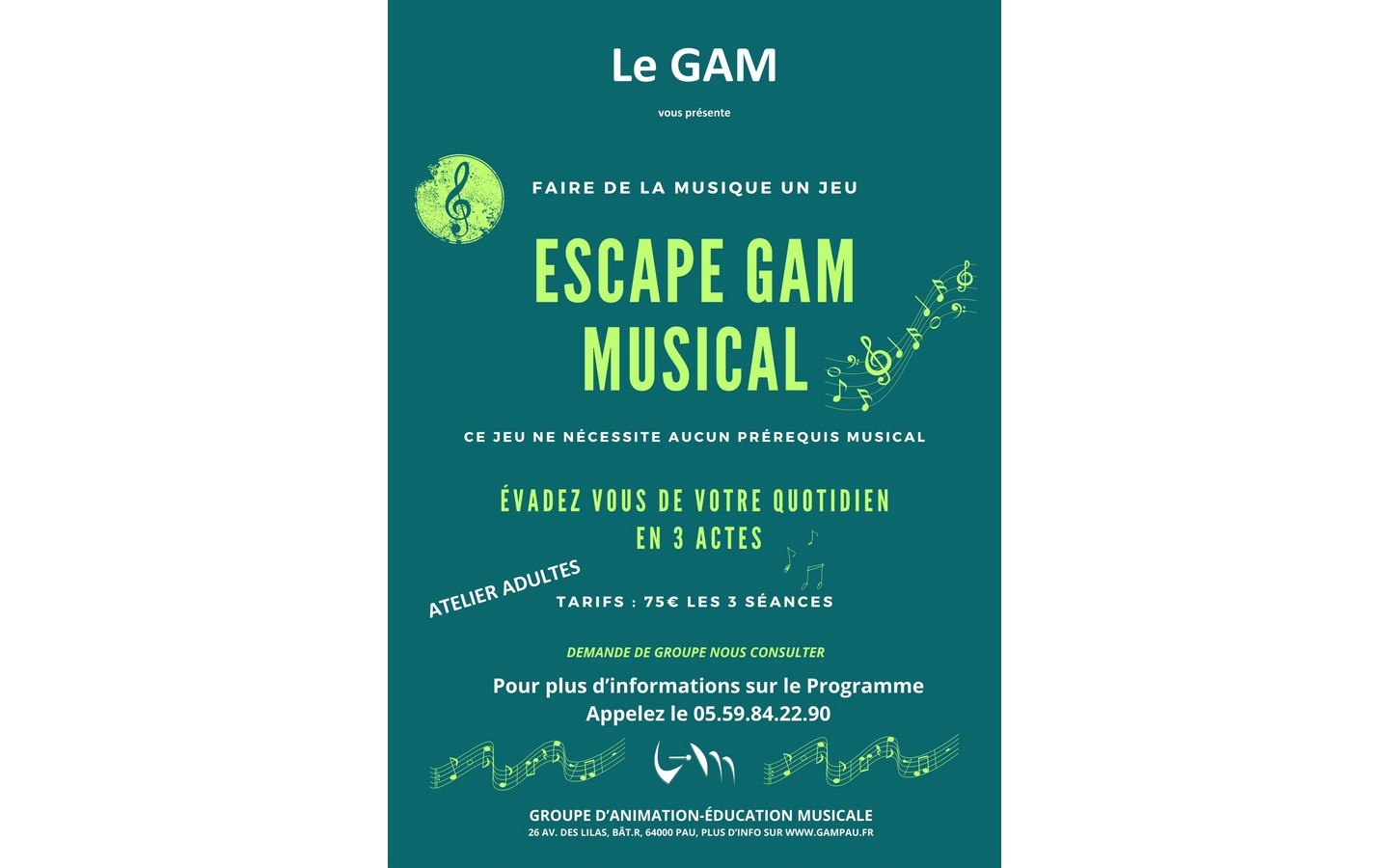 Escape Gam Musical à PAU (64) | Animations