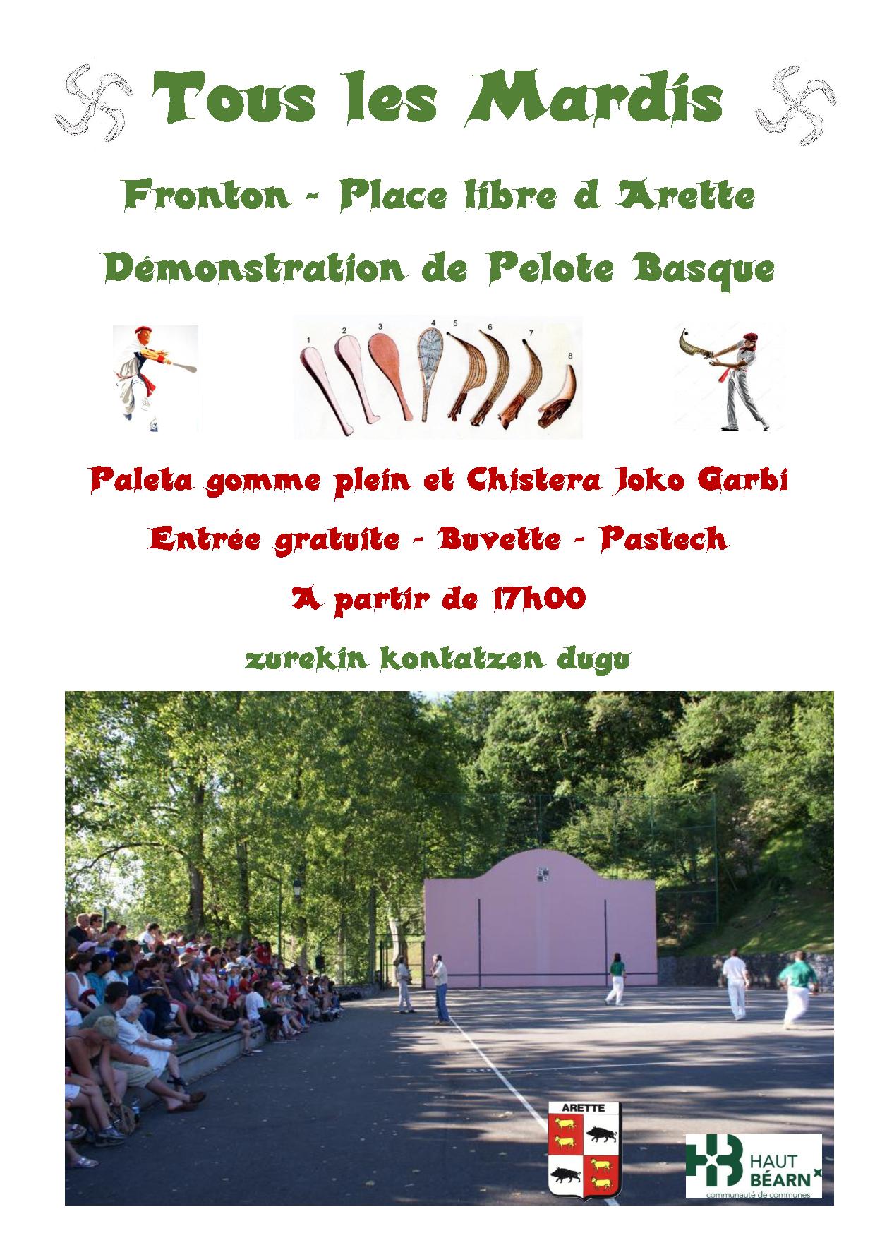 Parties de pelote basque et pastechs en ARETTE (64) | Eventos