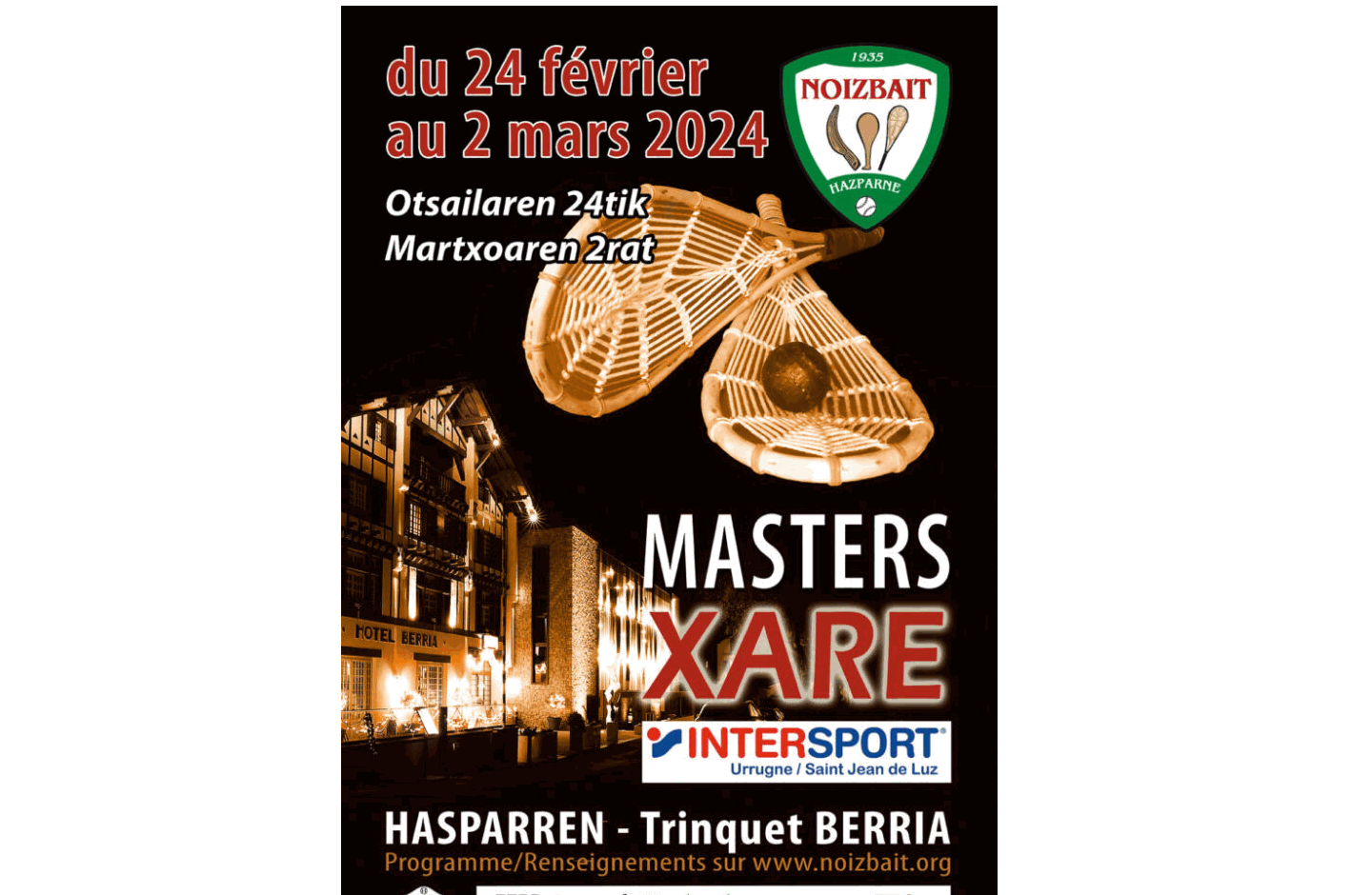 Master Xare in HASPARREN (64) - EDICIÓN 2024 FINALIZADA