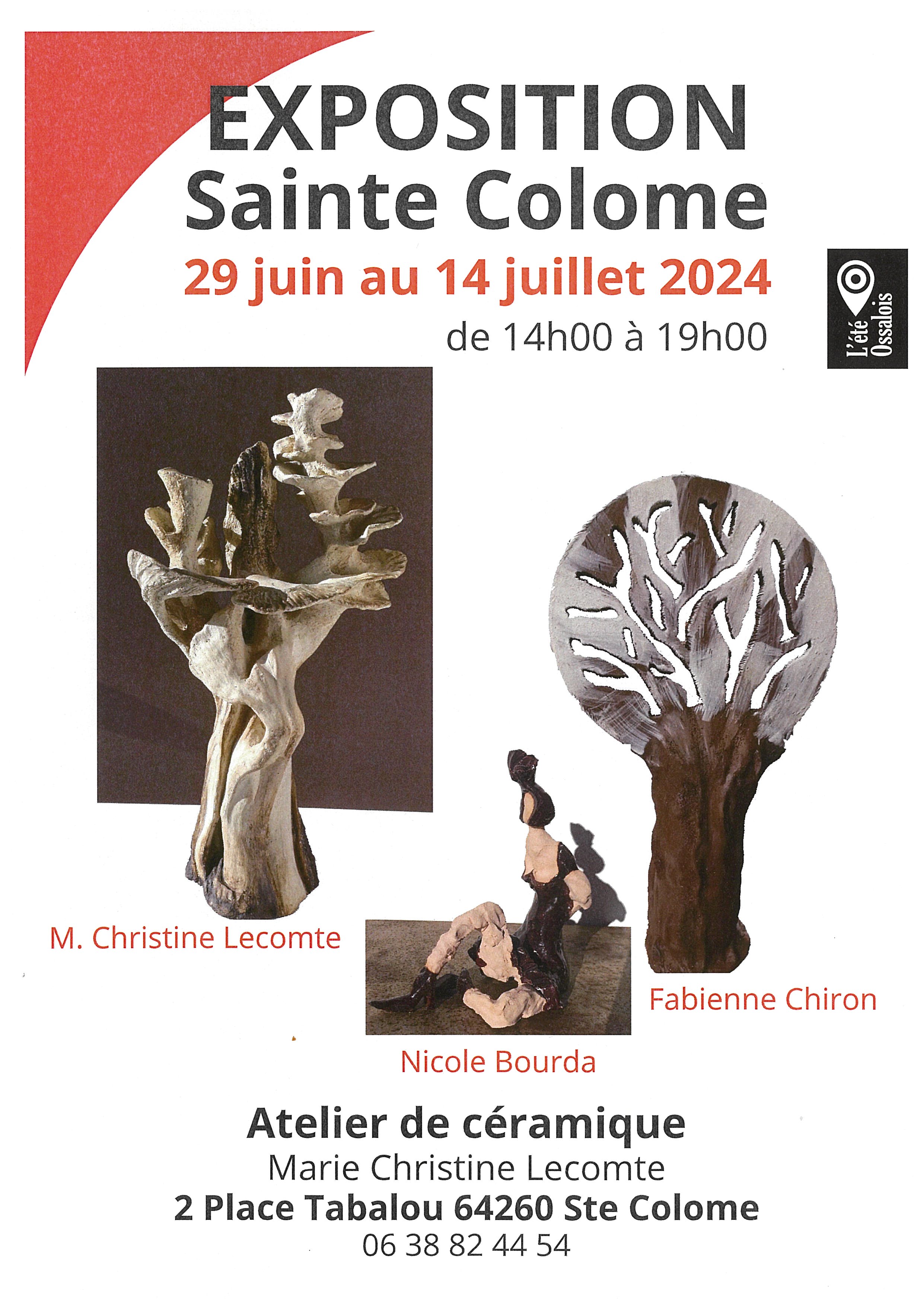 Exposition : sculptures en céramique de Marie-Christine Lecomte, Nicole Bourda, Fabienne Chiron ...