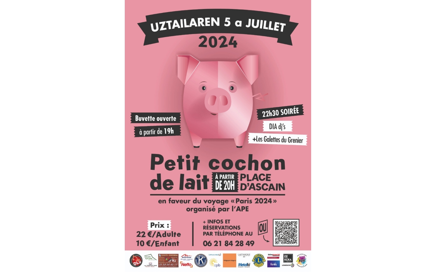 Petit cochon de lait en ASCAIN (64) | Eventos