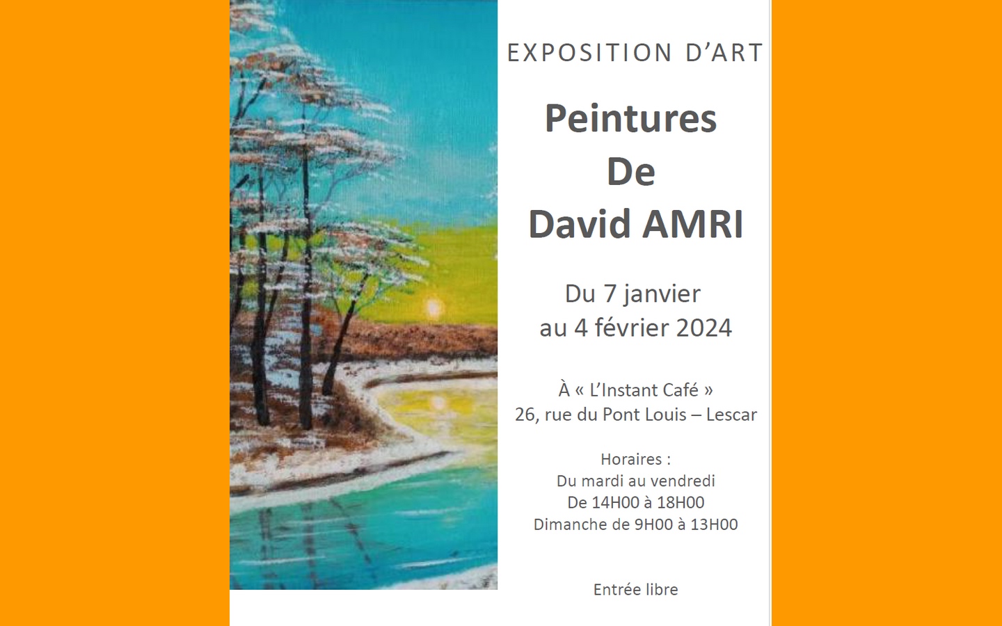 Exposition de David Amri à LESCAR (64) | Animations