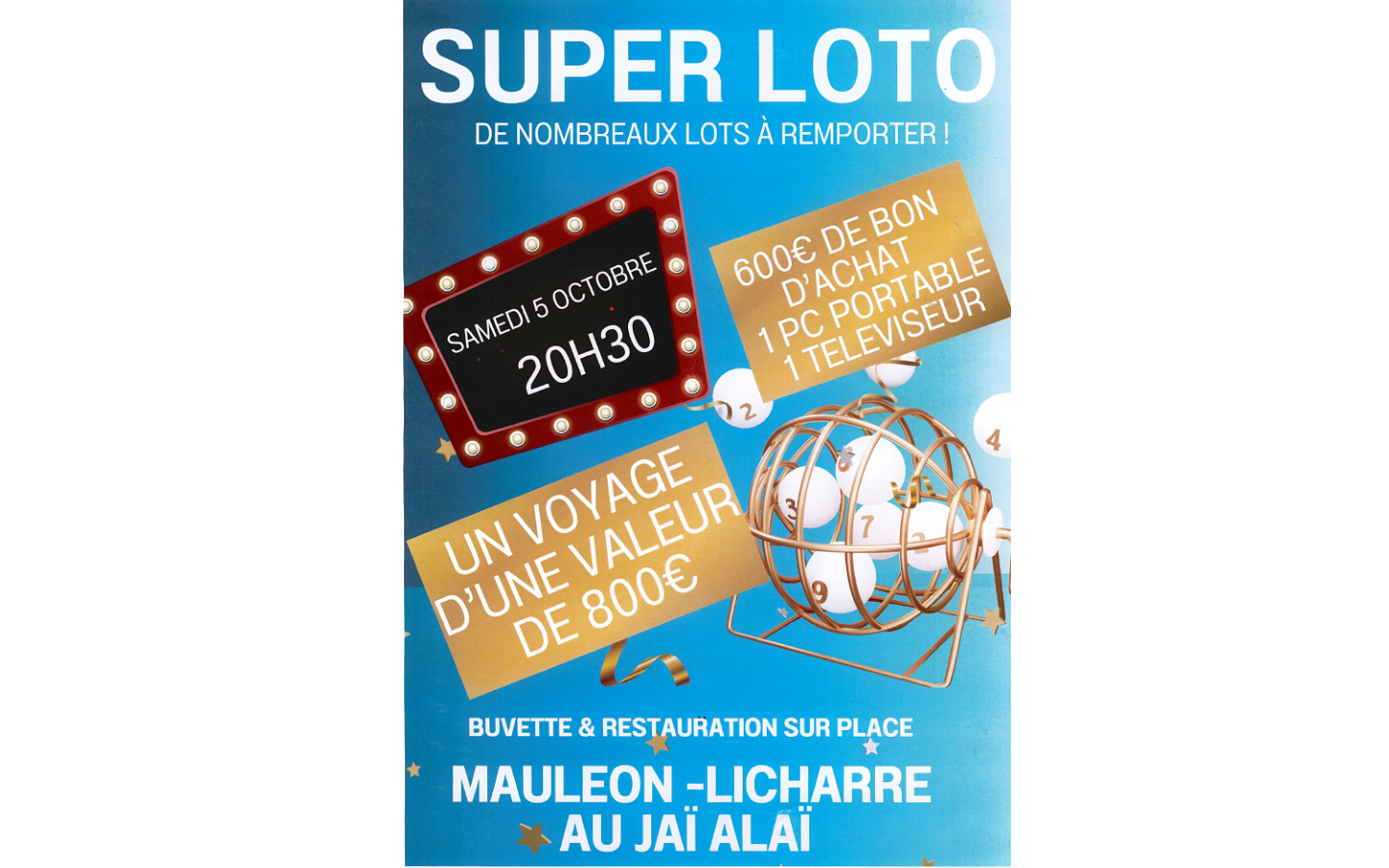 Super loto à MAULEON-LICHARRE (64) | Animations
